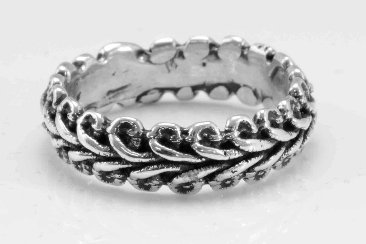 Flamboyant Ag Tire Band-sterling silver ring-Silver Beehive Studio